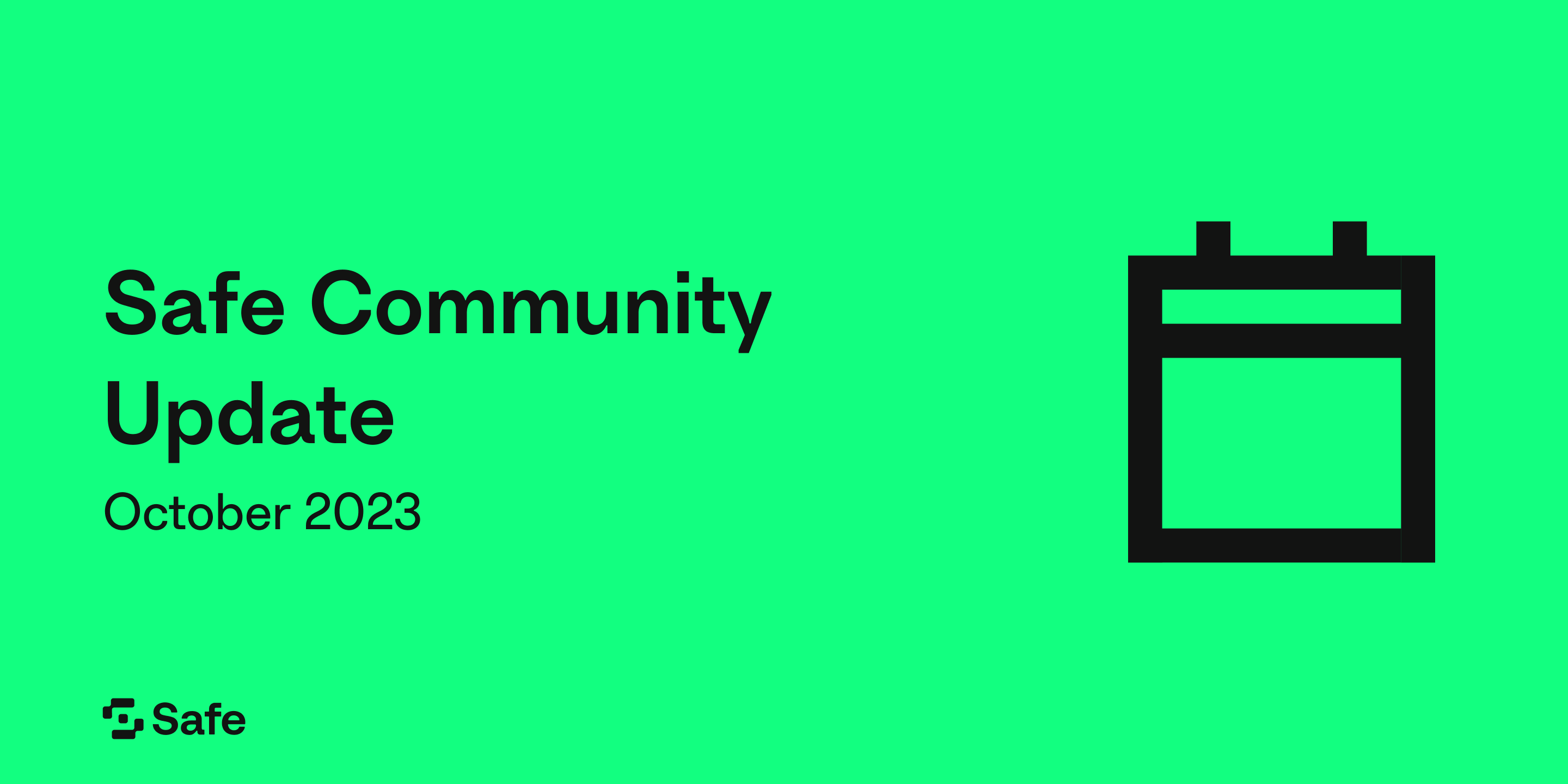 Safe Community Update – October 2023 — Safe