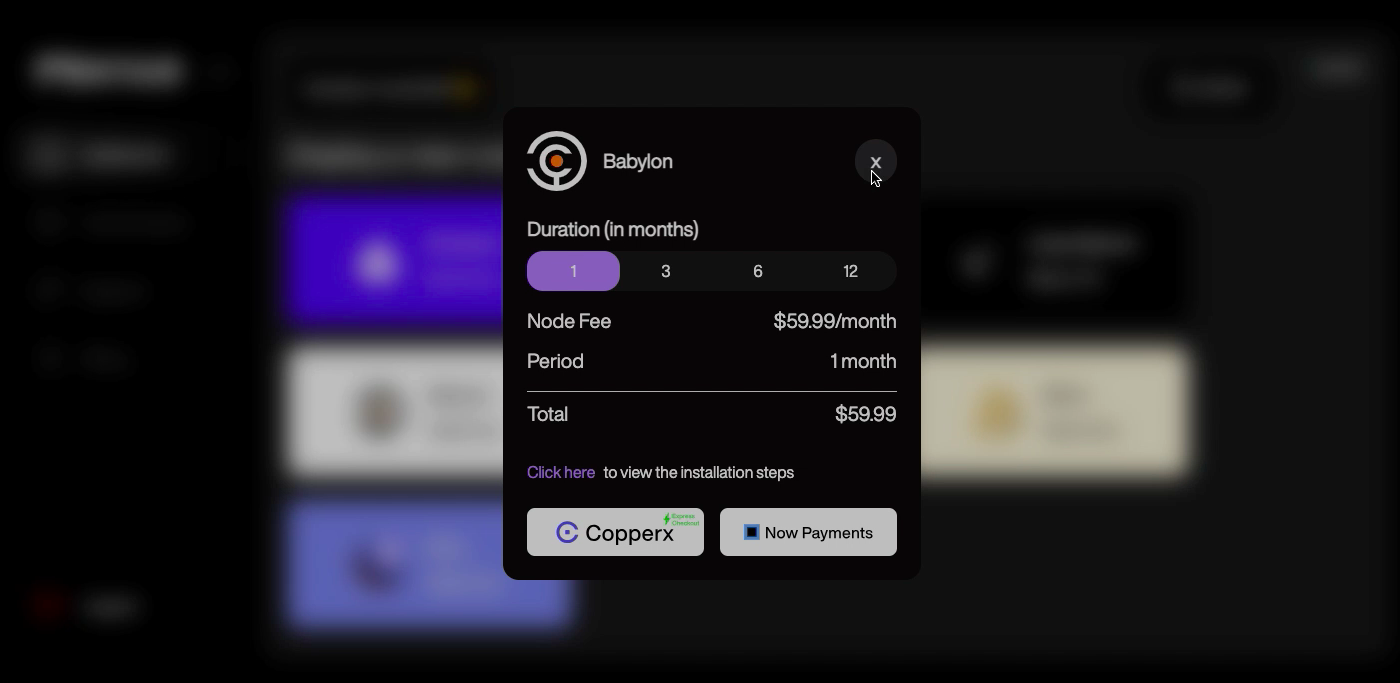 Tutorial: Running a Babylon Node using Mintair — Mintair | One Click Node 🪄