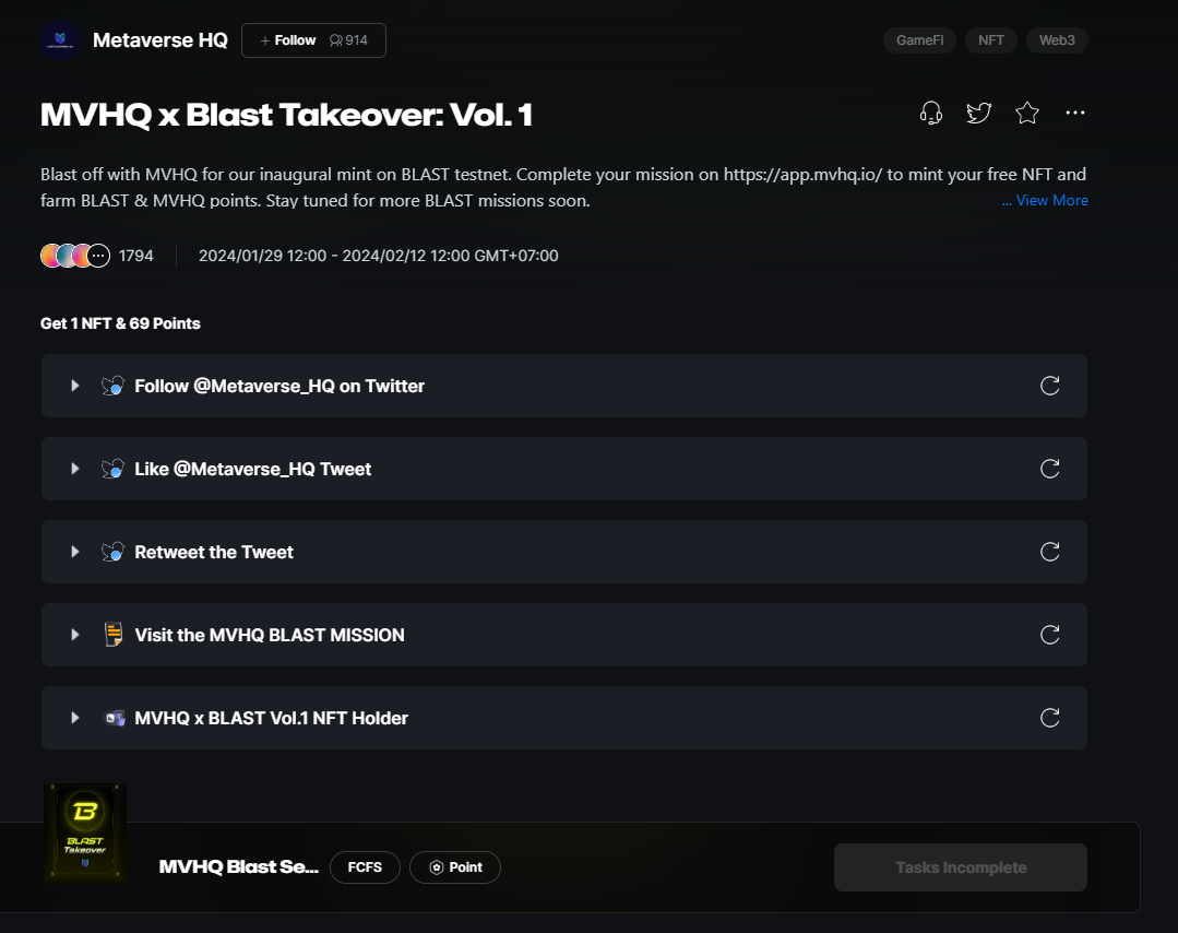 BLAST TAKEOVER PART I — Blast Holic