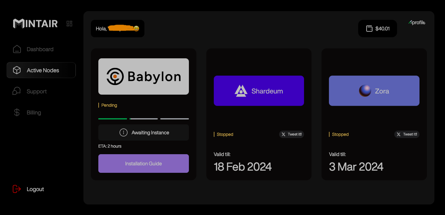 Tutorial: Running a Babylon Node using Mintair — Mintair | One Click Node 🪄