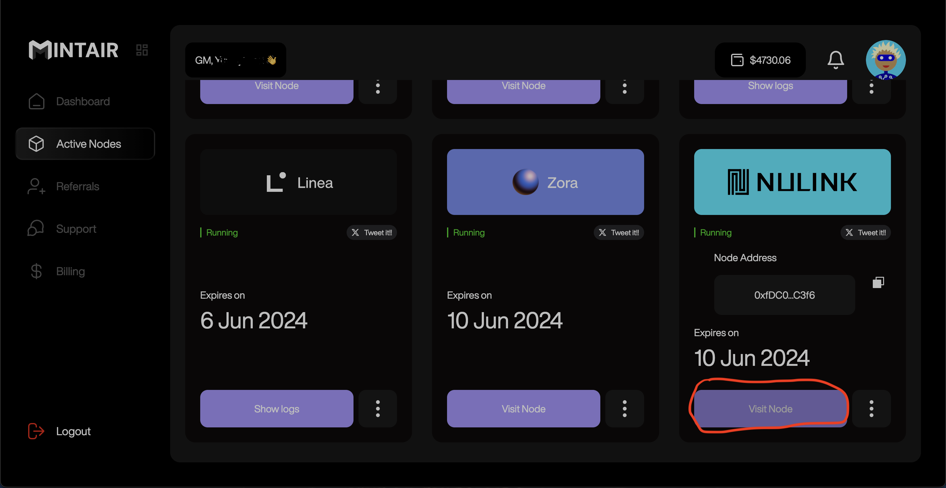 Tutorial: Running a Nulink Worker using Mintair — Mintair | One Click Node 🪄