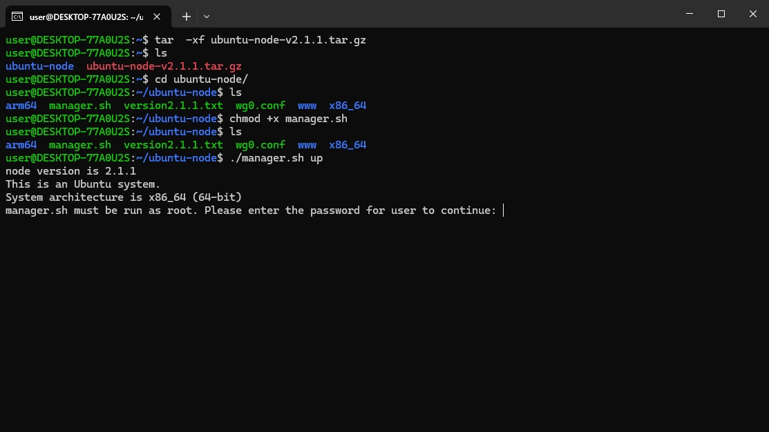 User Manual for Linux/Ubuntu Server — Network3