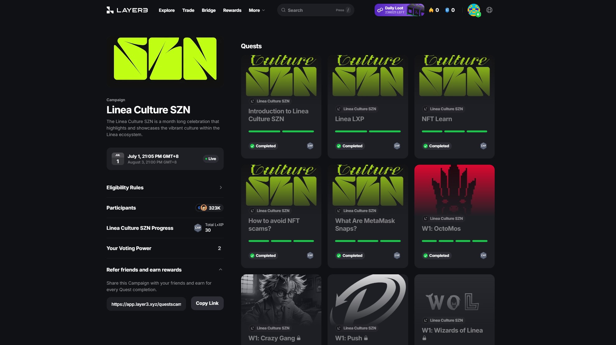 必撸大公链Linea ，3分钟完成7月最新任务！ — 狂想撸毛空投工作室