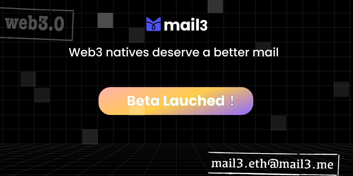 Mail3测试版发布! 一个Web3原生交流平台 — link3to